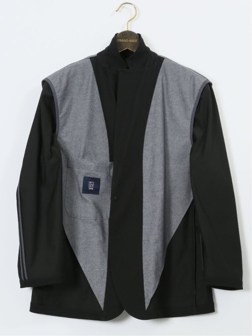 大きいサイズ】エドウィン/EDWIN デニスラ 2ボタンジャケット デニム調