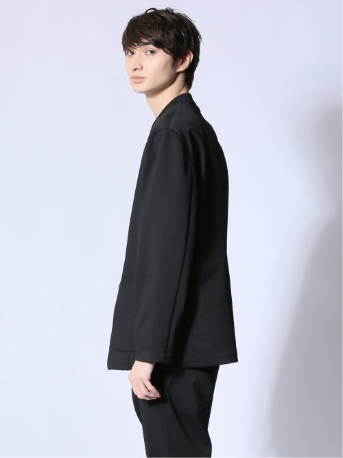 ノーカラージャケット グレー M (circle motion JERSEY)｜メンズ