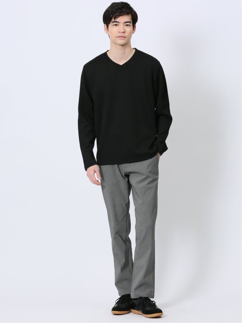 ストレッチ ダブルフェイス Vネックニットソー(M 05黒): トップス | TAKA-Q ONLINE SHOP／タカキューオンラインショップ【公式通販】