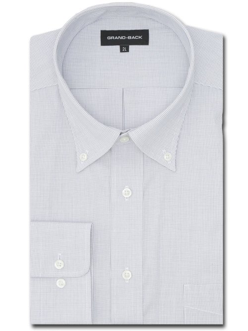 大きいサイズ】グランバック/GRAND-BACK 形態安定 ボタンダウン長袖